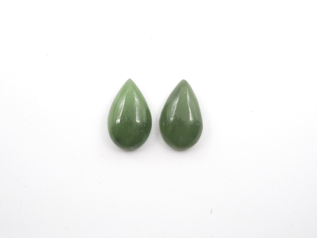 Natural Jade Pear Shape Cabs 13x8mm Approximately 5.17 Carat (GTG-J-1 ...