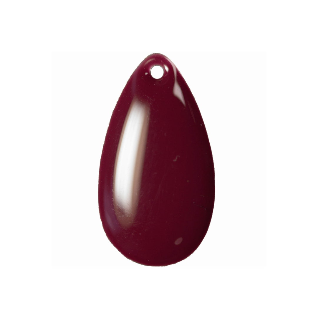 4 Pcs Drops Cherry Red 11 X 21 Mm Enamel Brass - Etsy