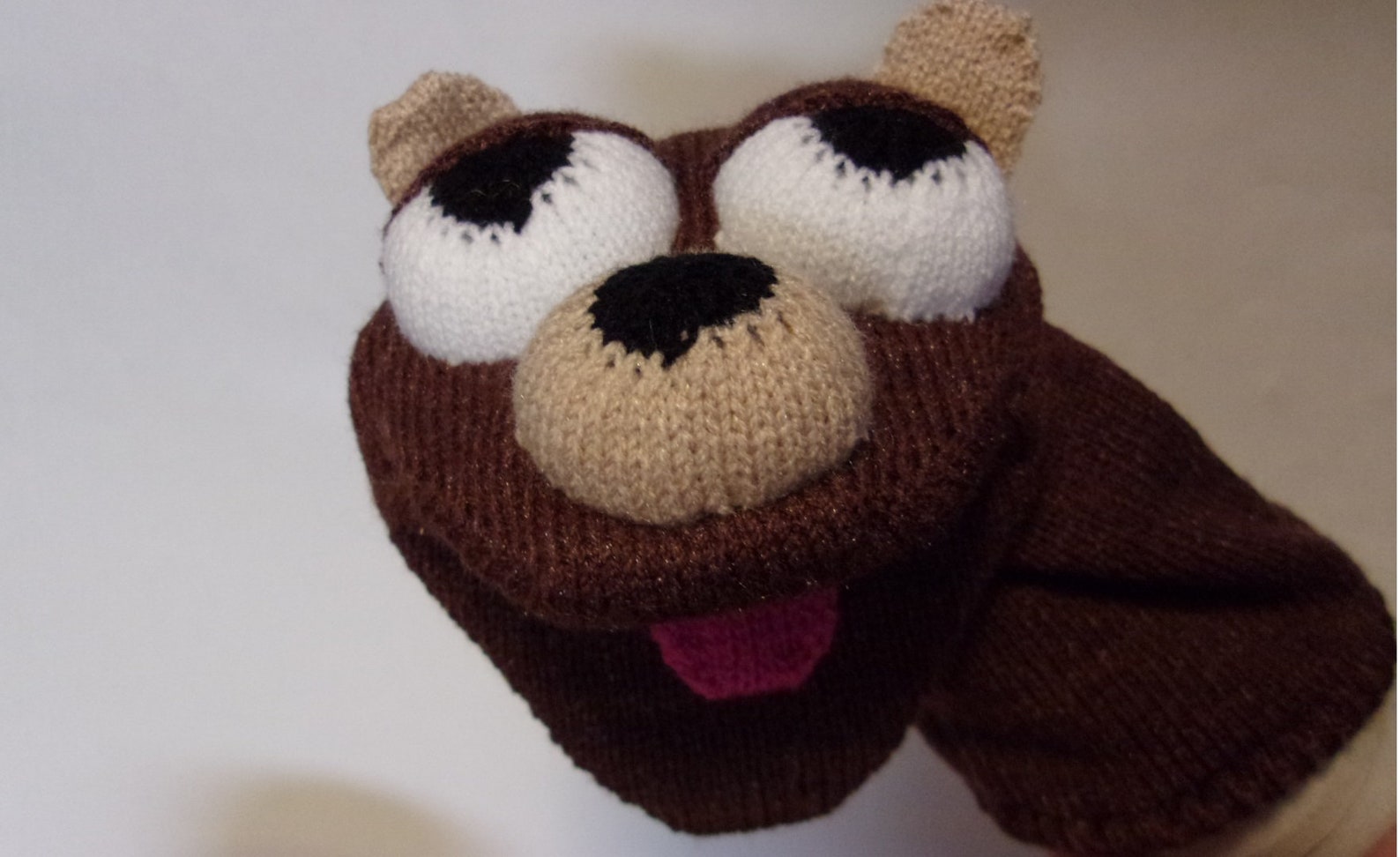 Teddy bear hand puppet sock puppet therapeutic and | Etsy