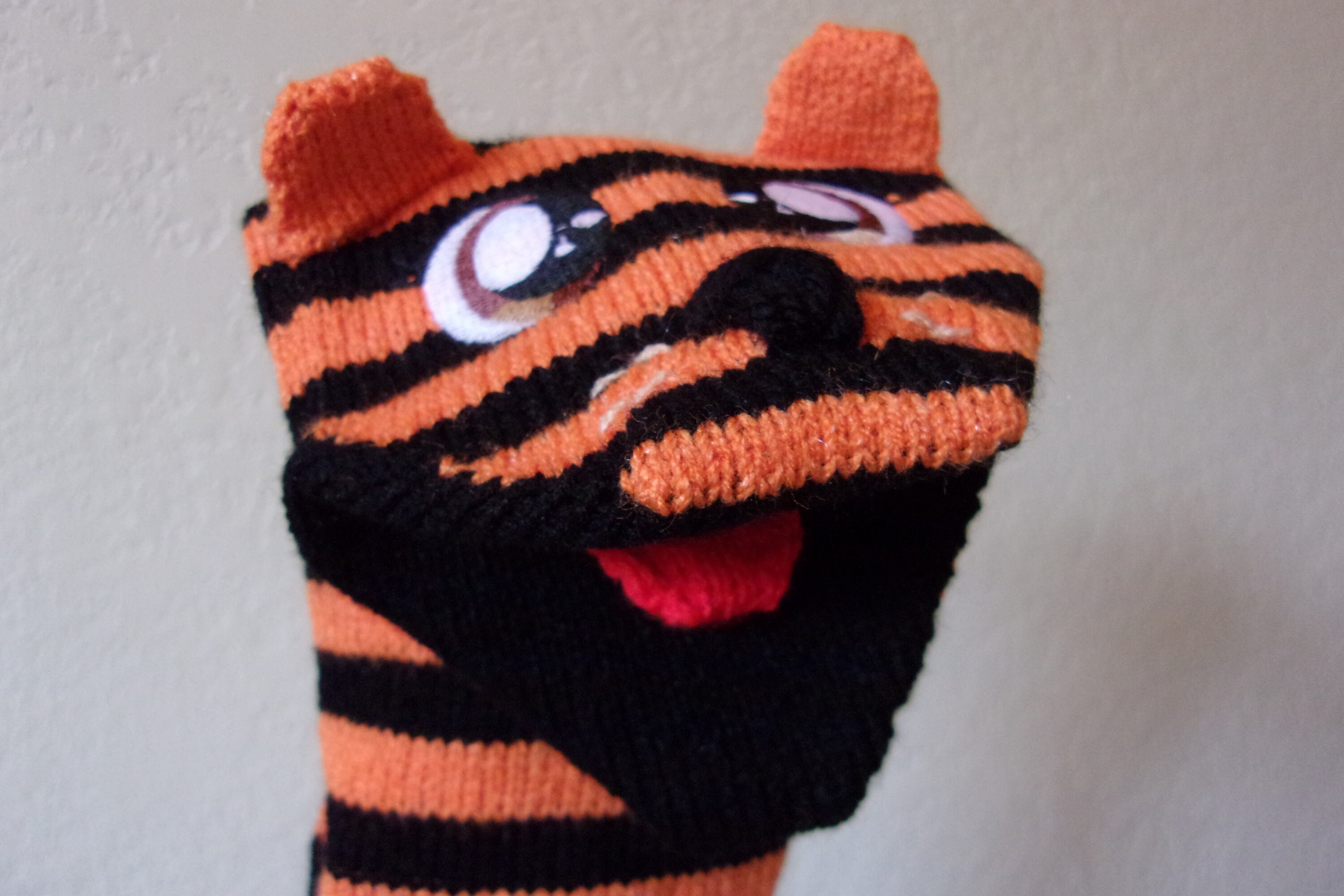 Tiger puppet cute animal sock puppet darling interactive | Etsy