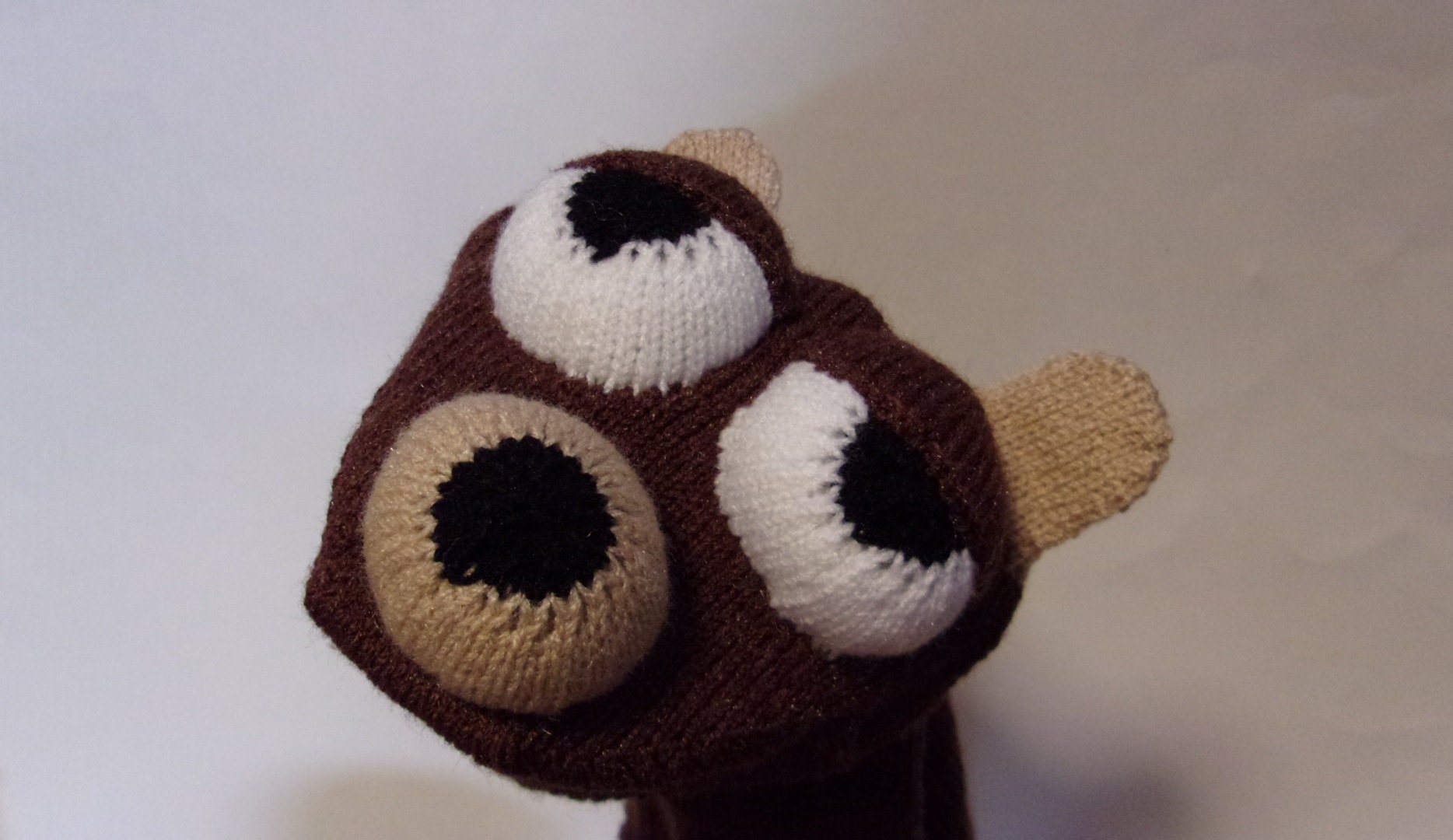 Teddy bear hand puppet sock puppet therapeutic and | Etsy