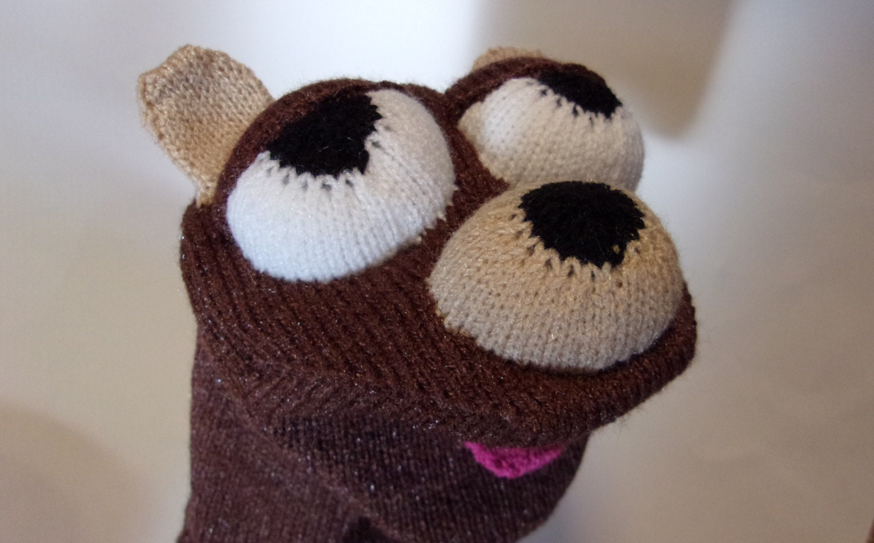 Teddy bear hand puppet sock puppet therapeutic and | Etsy