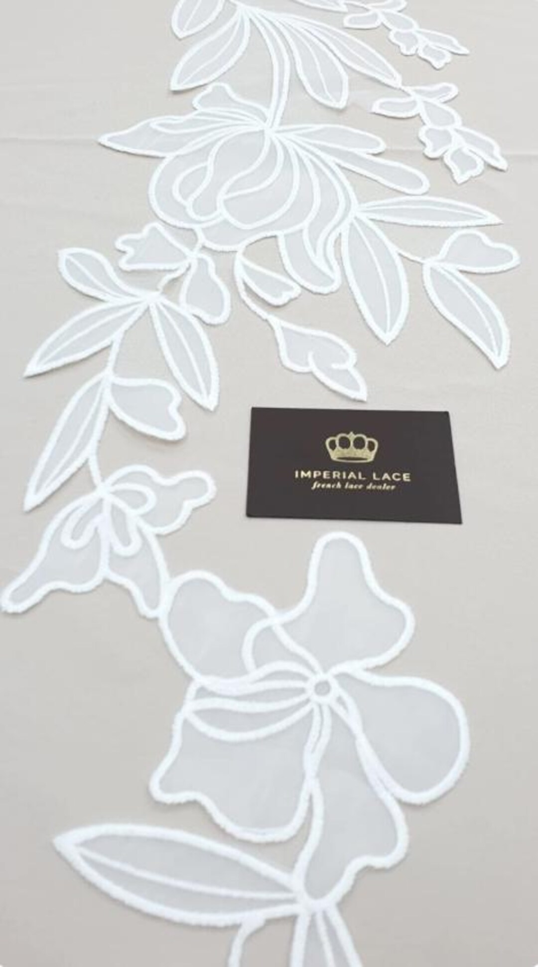 White Floral Lace Applique for Bridal Dress, Flower Lace Patches, Lace Applique, Wedding Dress ...