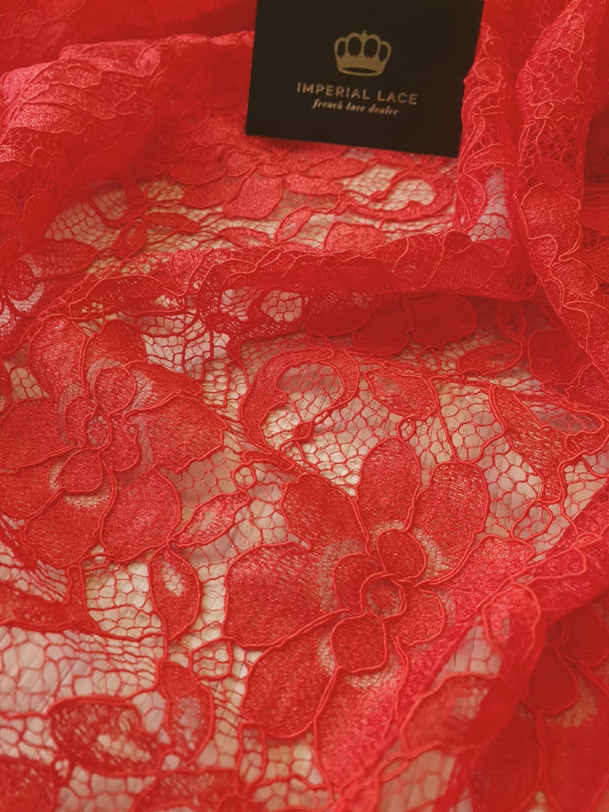 Red lace fabric Embroidered lace French Lace Wedding Lace | Etsy