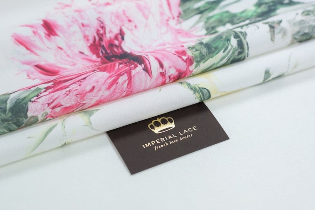 Floral Mikado Fabric, Premium Quality Mikado Polyester, Bridal Fabric ...