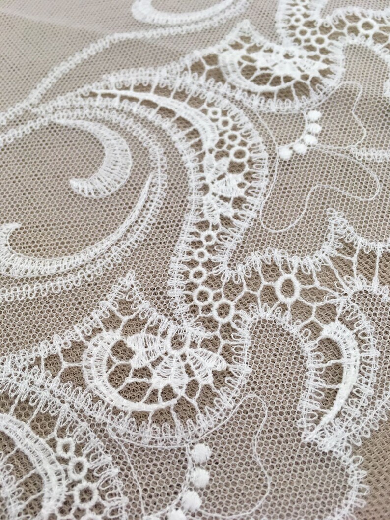 Ivory Lace Trim French Lace Chantilly Lace Bridal Gown - Etsy