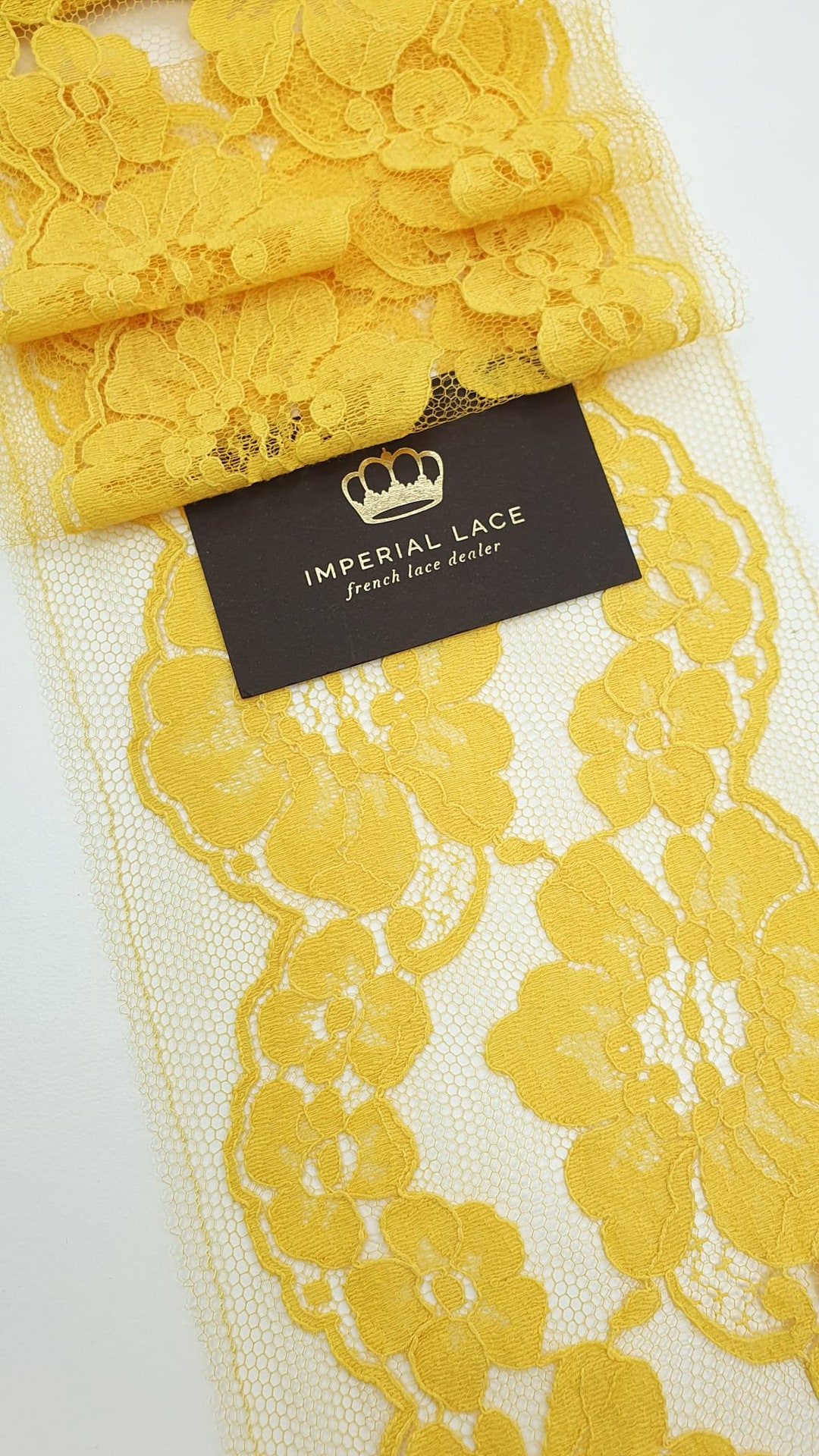 Yellow Chantilly Lace Trim: Scalloped Edge Bridal Fabric - Etsy