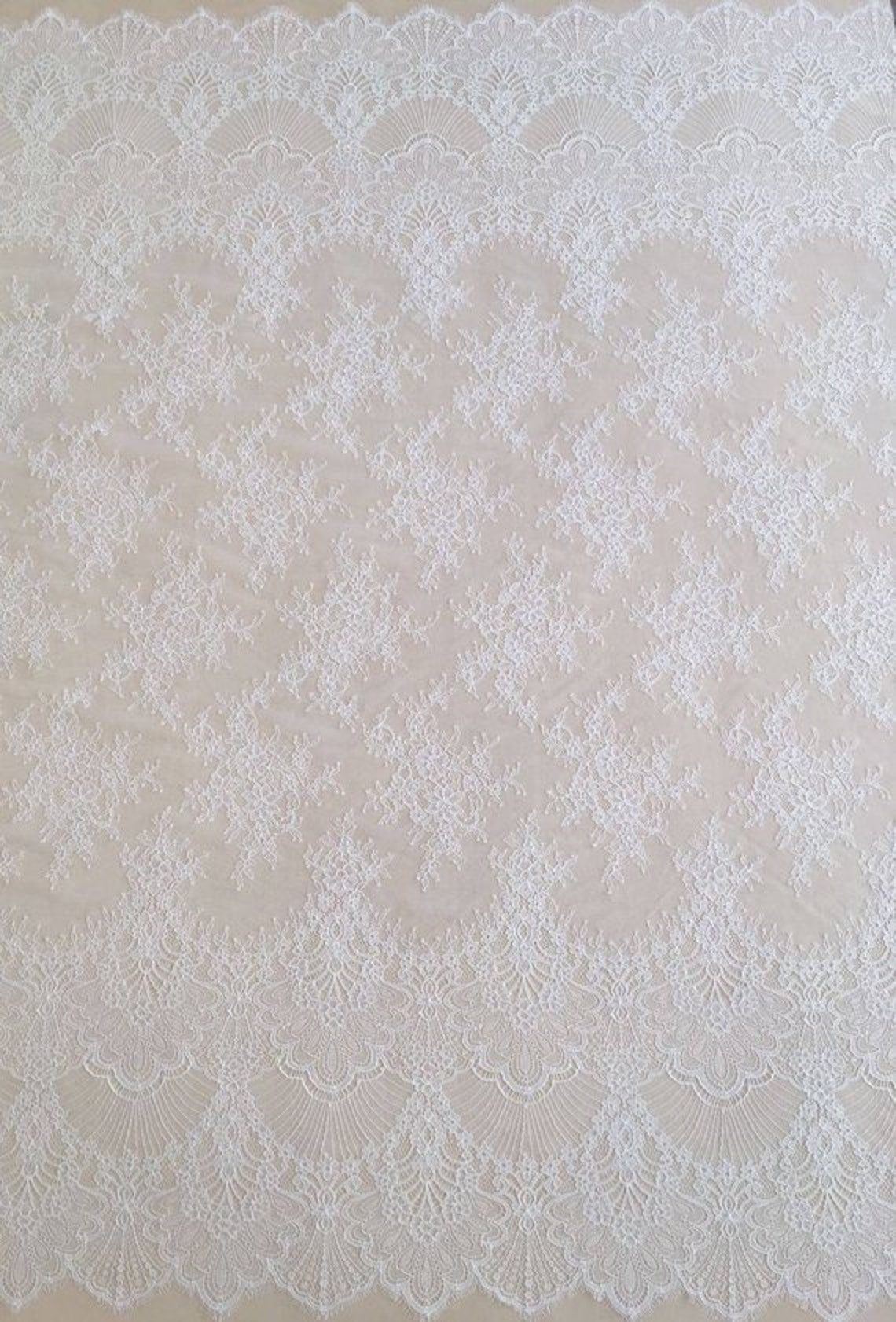 Off White Lace Fabric French Lace Spitzenstoff - Etsy