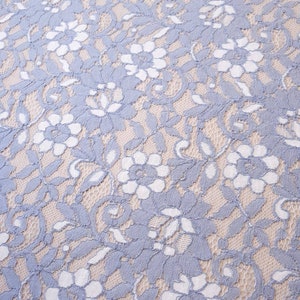 Blue Lace Fabric, Embroidered Lace, French Lace, Wedding Lace, Bridal ...