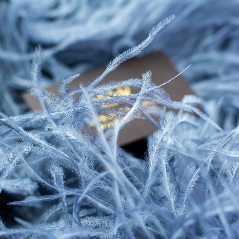 Blue Feather Fabric - Etsy