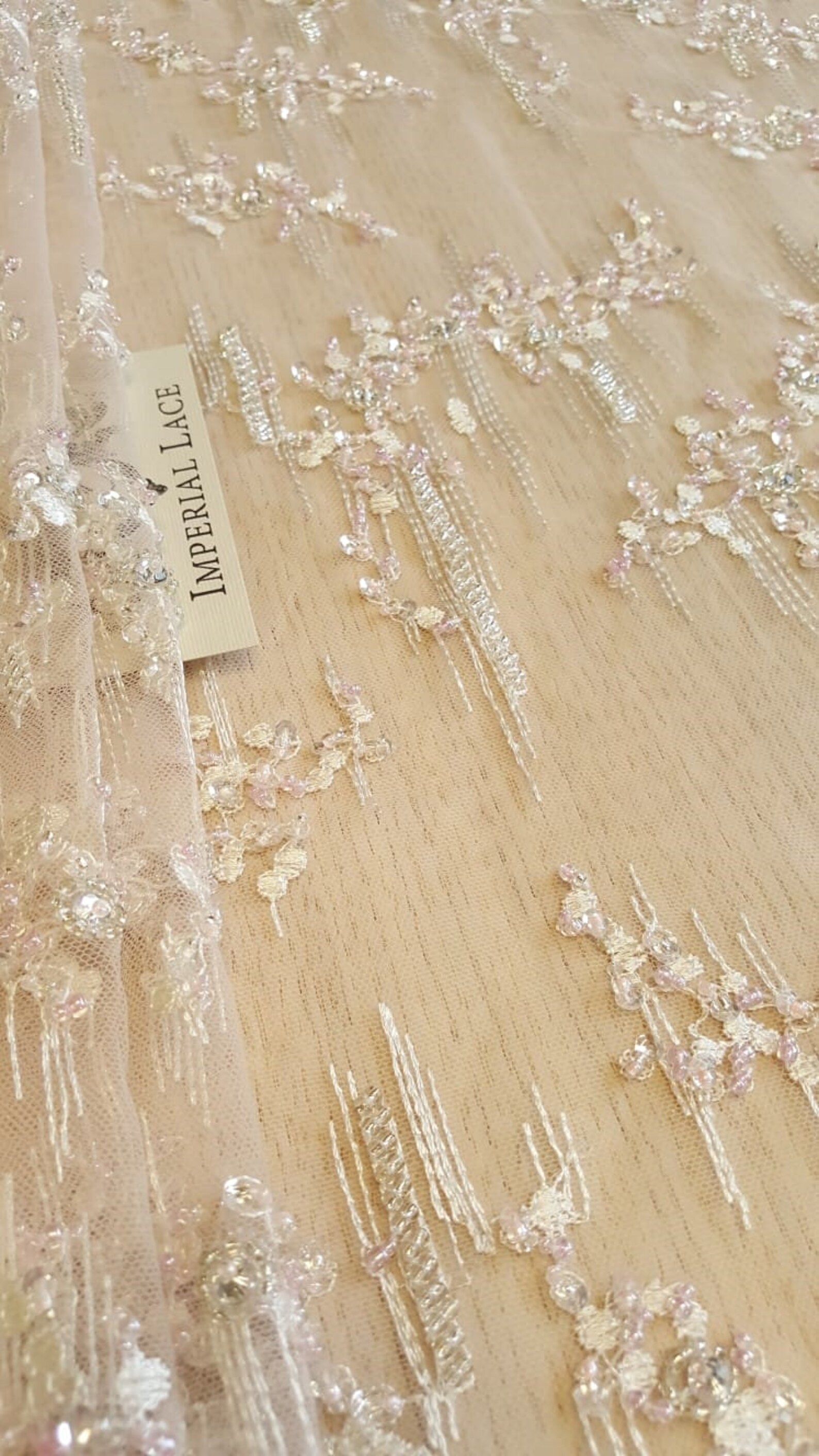 Pink 3D Lace Fabric Beaded Lace Fabric French Lace 3d | Etsy