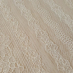 Champagne Lace Fabric, Embroidered Lace, French Lace, Wedding Lace ...