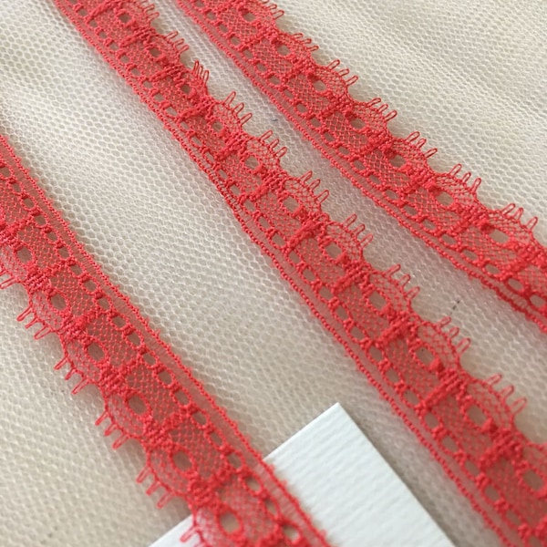 Red Lace Trim - Etsy
