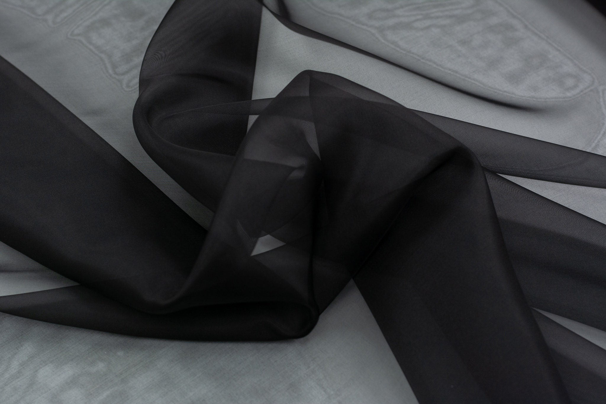 Organza de seda negra tela organza de seda pura tela de seda - Etsy España