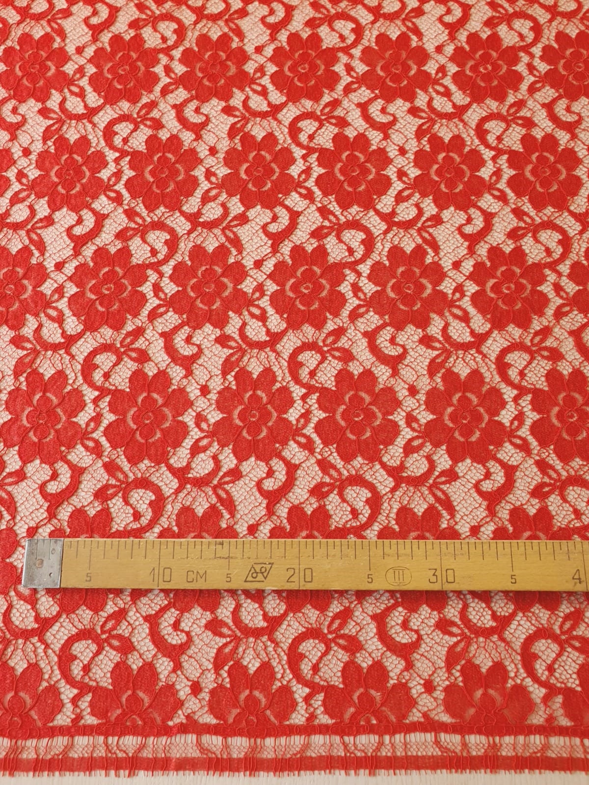 Red Lace Fabric Embroidered Lace French Lace Wedding Lace - Etsy