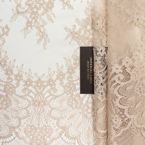 Beige Lace Fabric French Lace Embroidered Lace Wedding Lace Bridal Lace ...