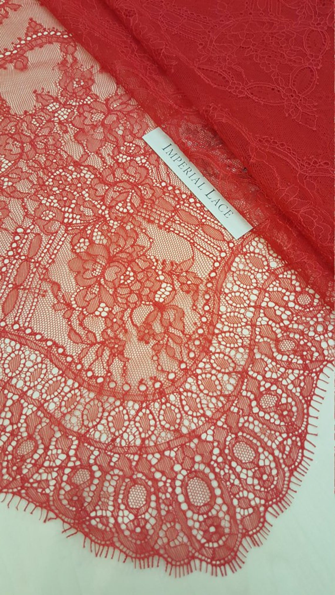 Red Lace Fabric, Embroidered Lace, French Lace, Wedding Lace, Bridal ...