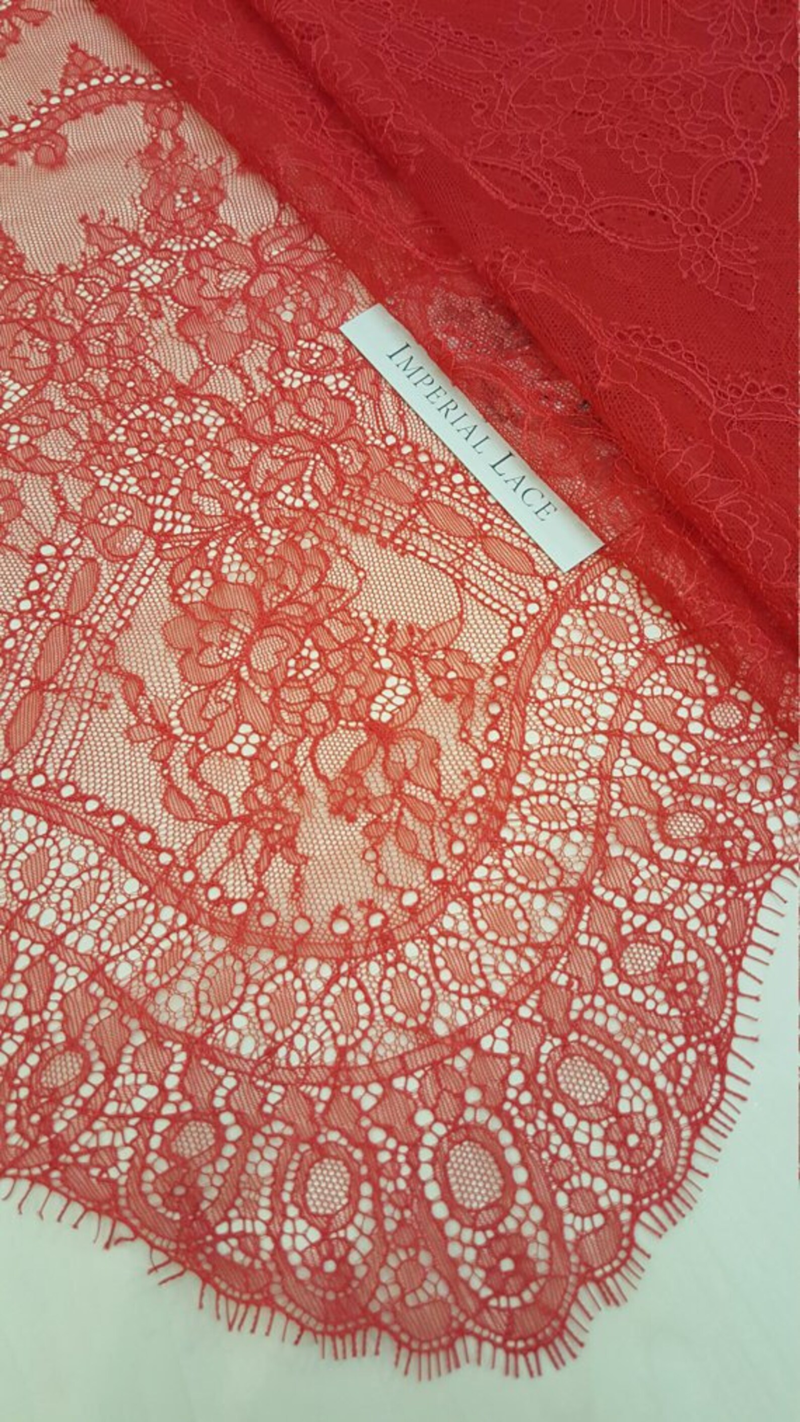Red Lace Fabric, Embroidered Lace, French Lace, Wedding Lace, Bridal ...