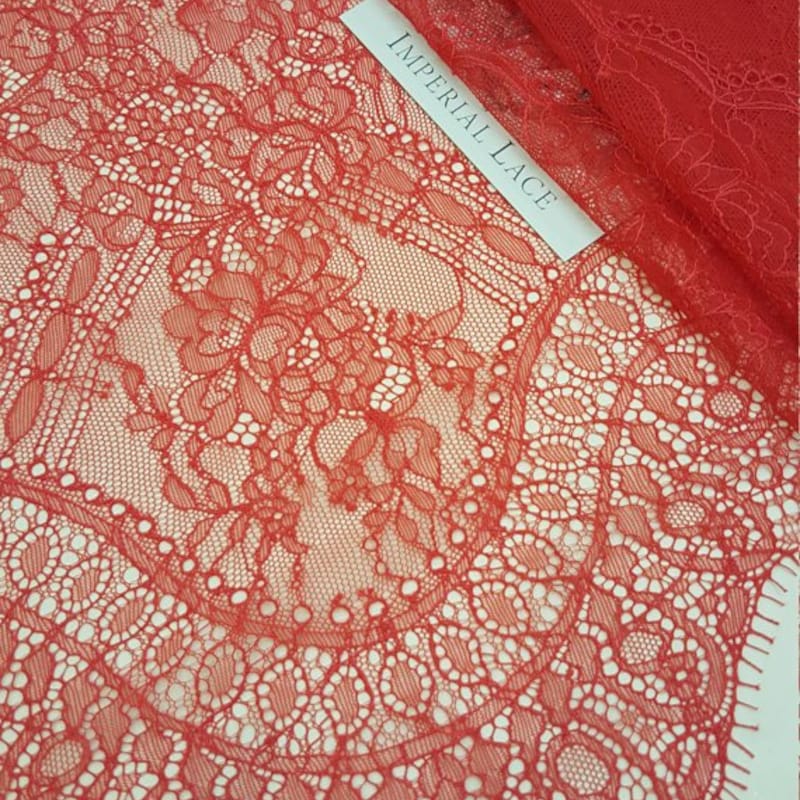 Red Lace Fabric - Etsy