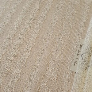 Champagne Lace Fabric, Embroidered Lace, French Lace, Wedding Lace ...