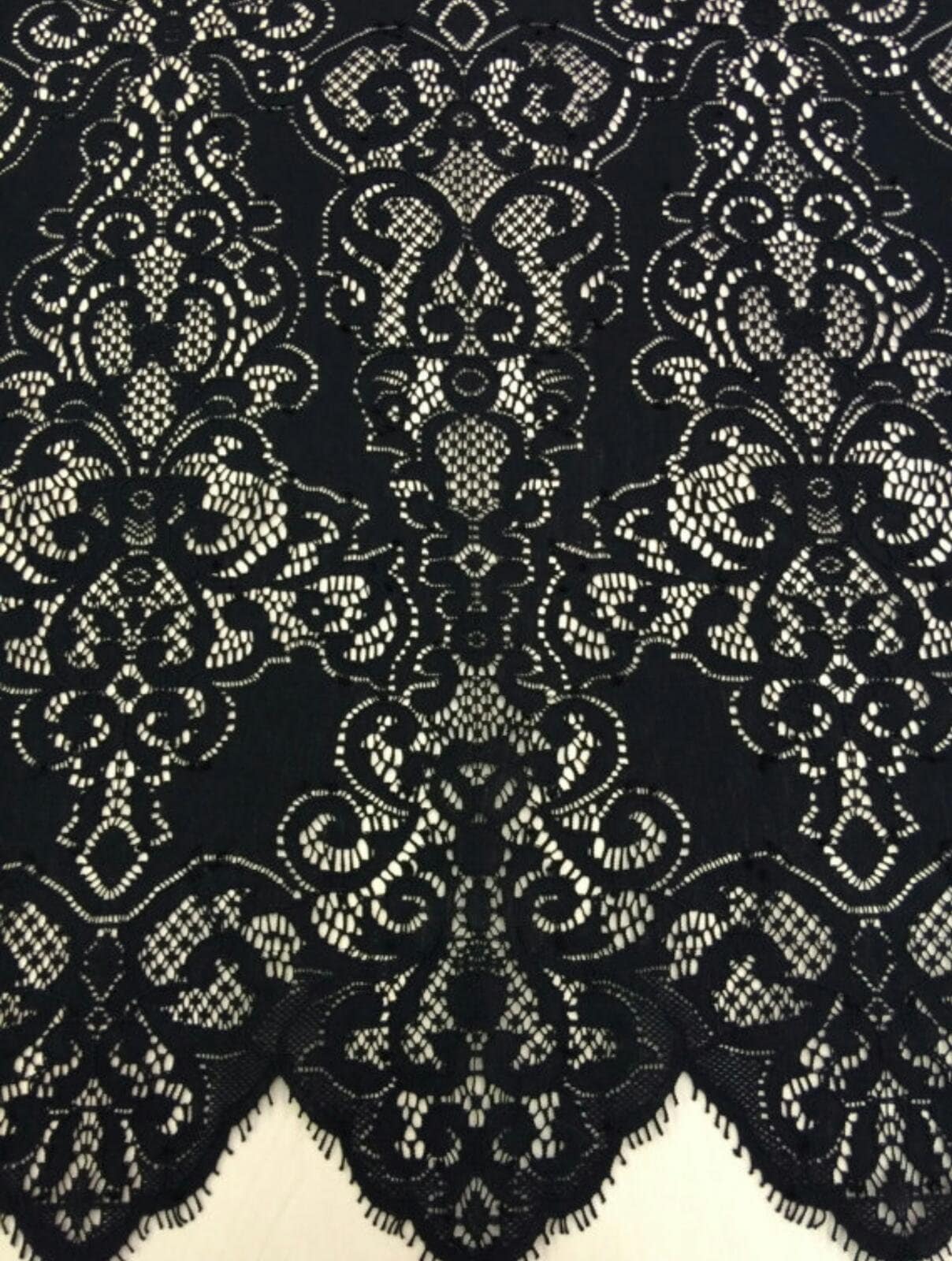 Tela de encaje negro, encaje bordado, encaje francés, encaje de boda ...