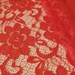 Red Lace Fabric Embroidered Lace French Lace Wedding Lace - Etsy