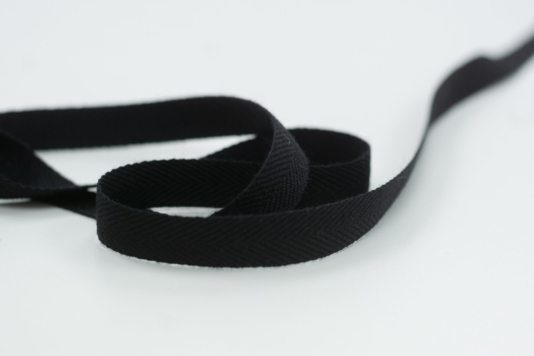 Cinta negra tela de cinta tela cinta de grosgrain banda de - Etsy España