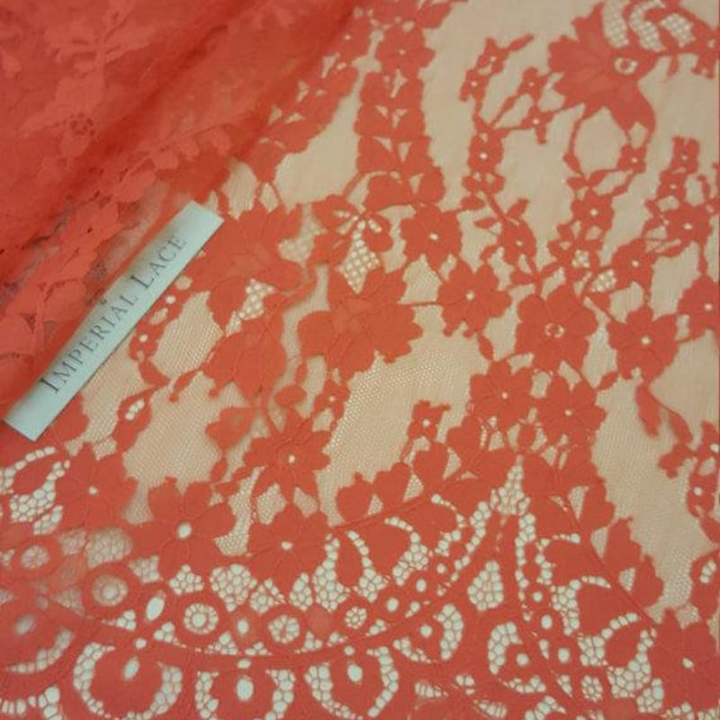 Orange Lace Fabric - Etsy UK