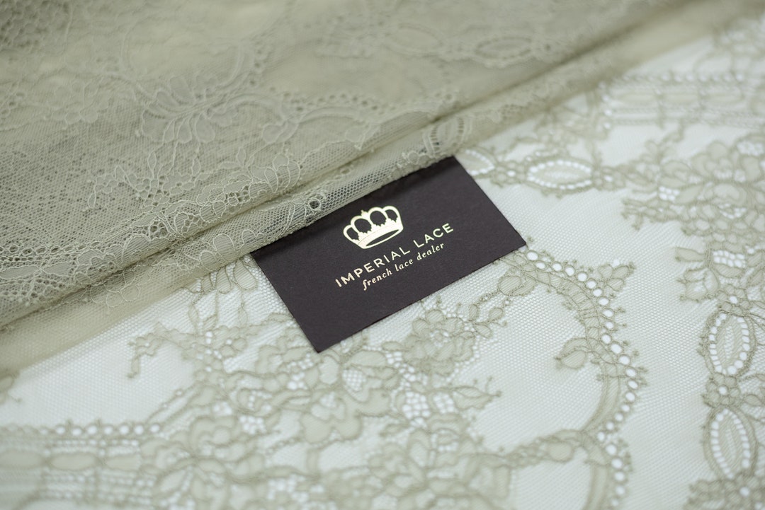 Light Khaki Green Lace Fabric, Embroidered Lace, French Lace, Bridal ...