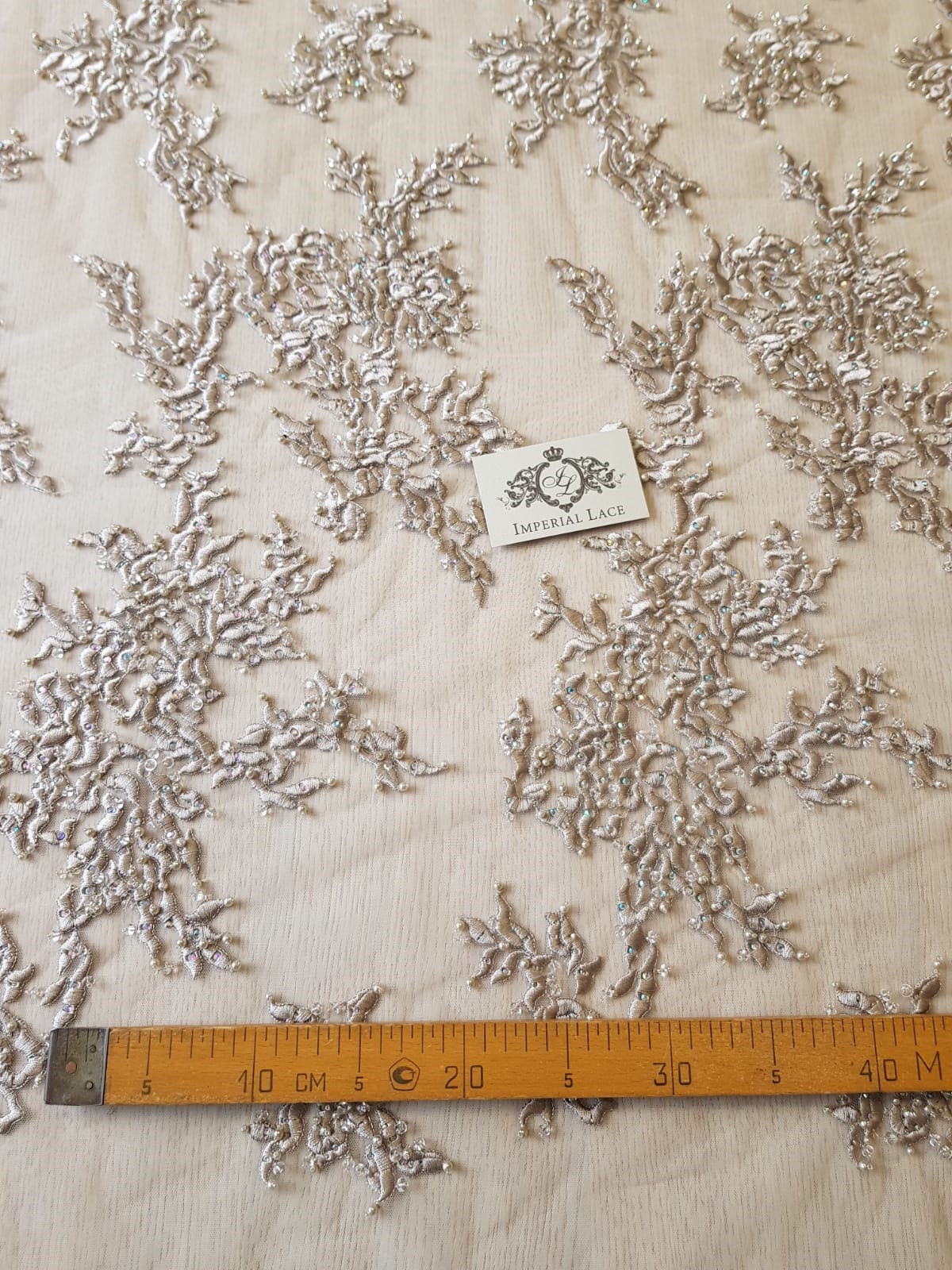 Beige 3D Lace Fabric Beaded Beige Lace Beaded Lace Fabric - Etsy