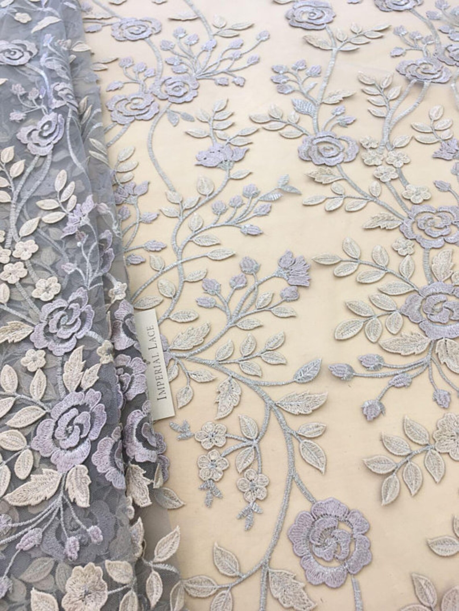 Multicolor Beaded Lace Fabric French Lace Wedding Lace 3D Lace Fabric ...