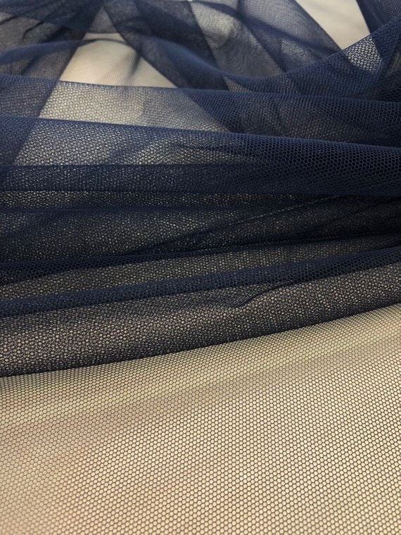 Dark Blue Tulle Fabric, Lingerie Blue Net, Blue Net Fabric, Lingerie ...