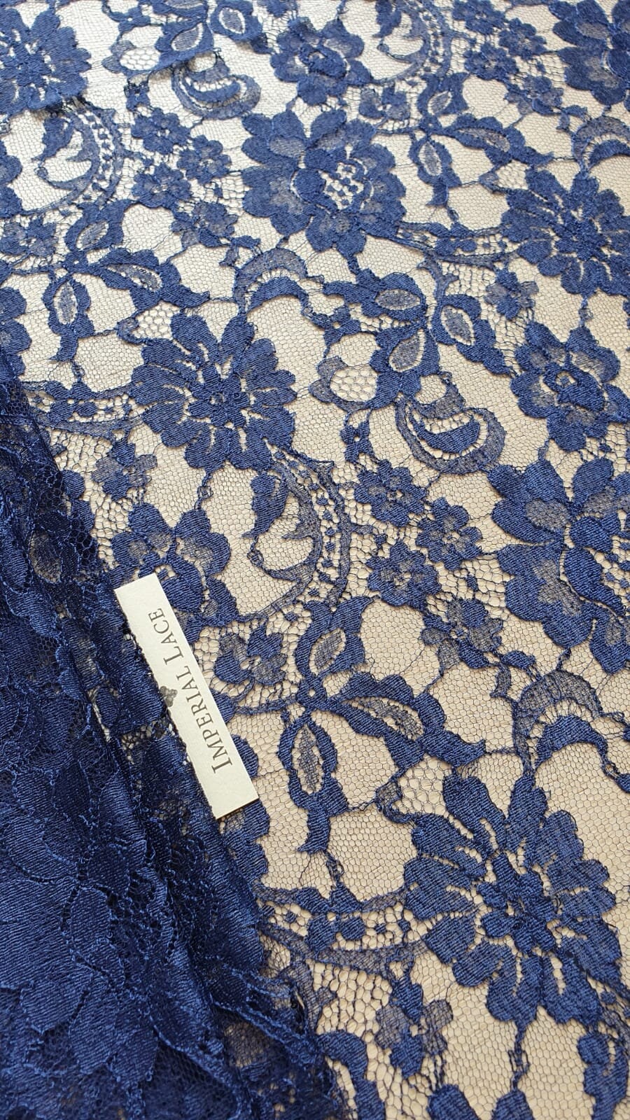 Navy Blue Lace Fabric Embroidered Lace French Lace Wedding - Etsy