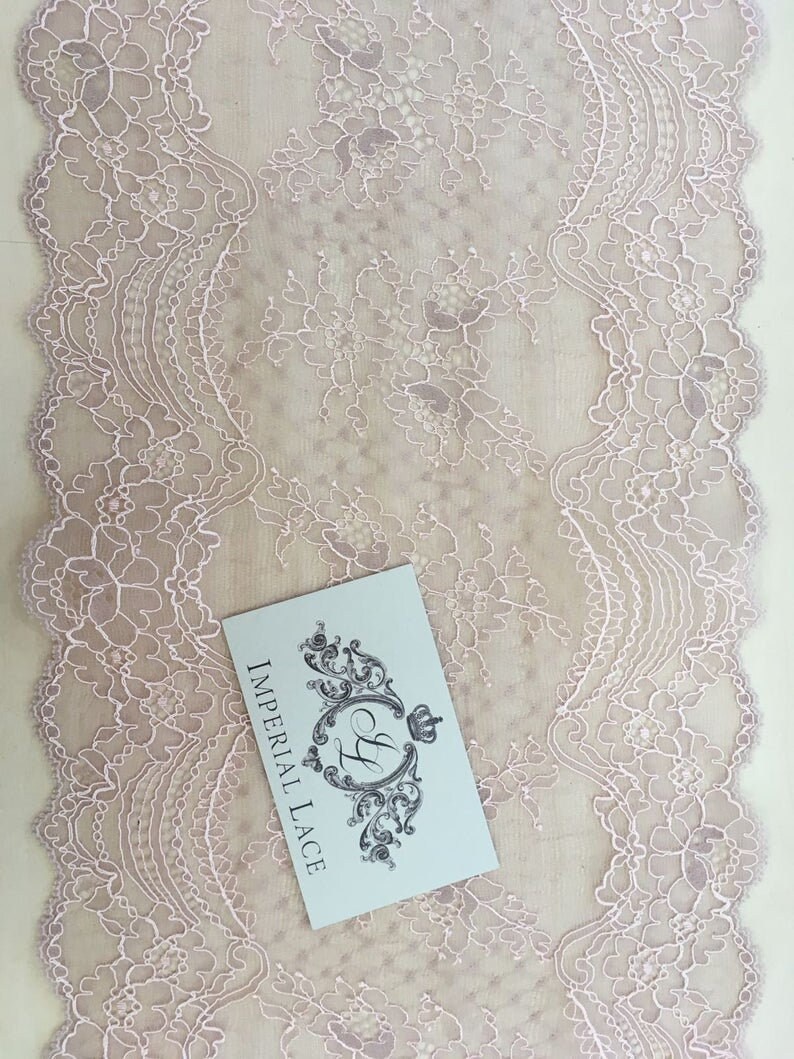 Light Pink Lace Trim Old Rose French Lace Chantilly Lace Gown - Etsy