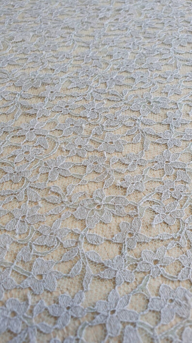 Gray Lace Fabric French Lingerie Lace Bridal Lace Blue Shade | Etsy