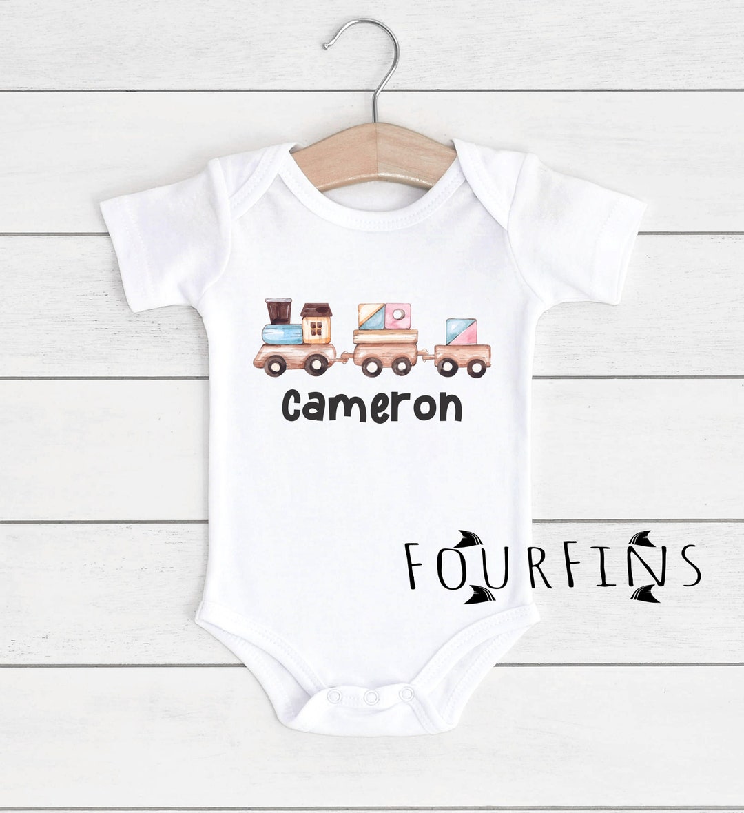Choo Choo Train Baby Onesie Personalized Baby Shower Gift Boy Train ...