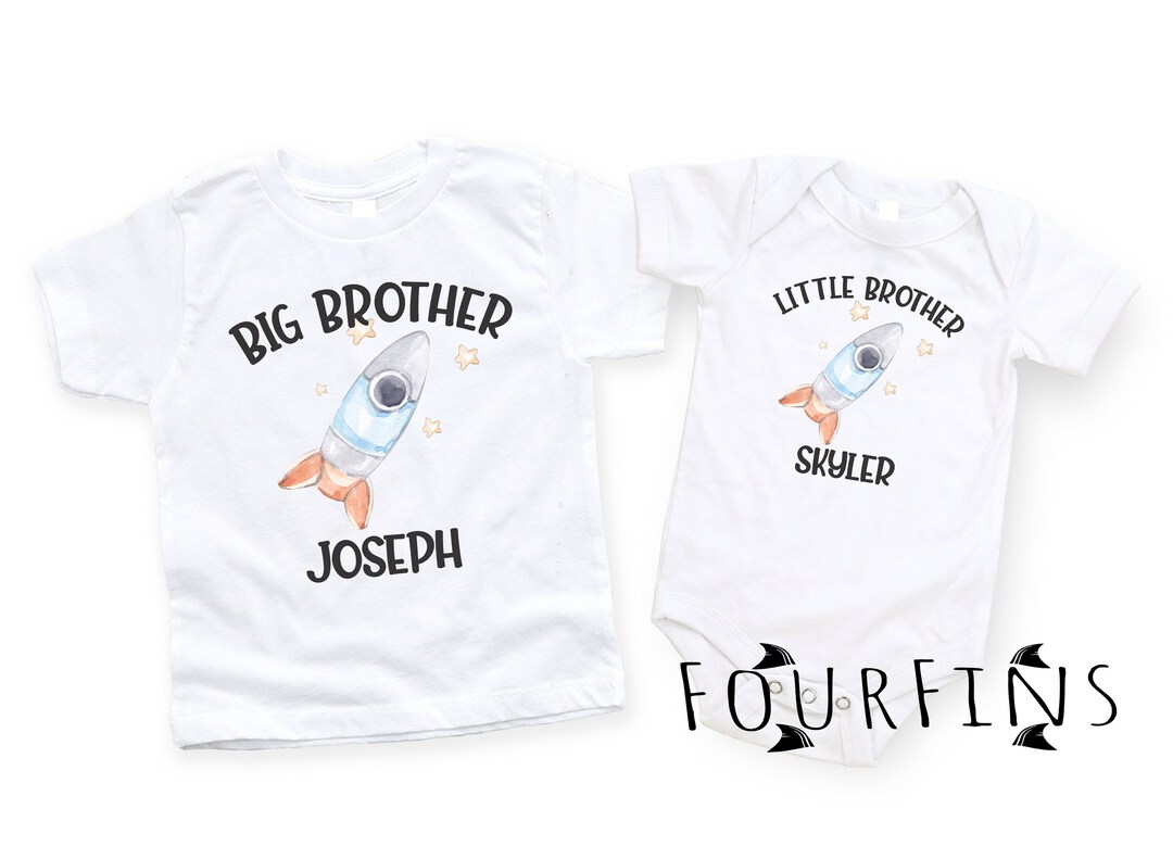 Matching Sibling Outfits With Names Personalized Brother Shirts Big ...