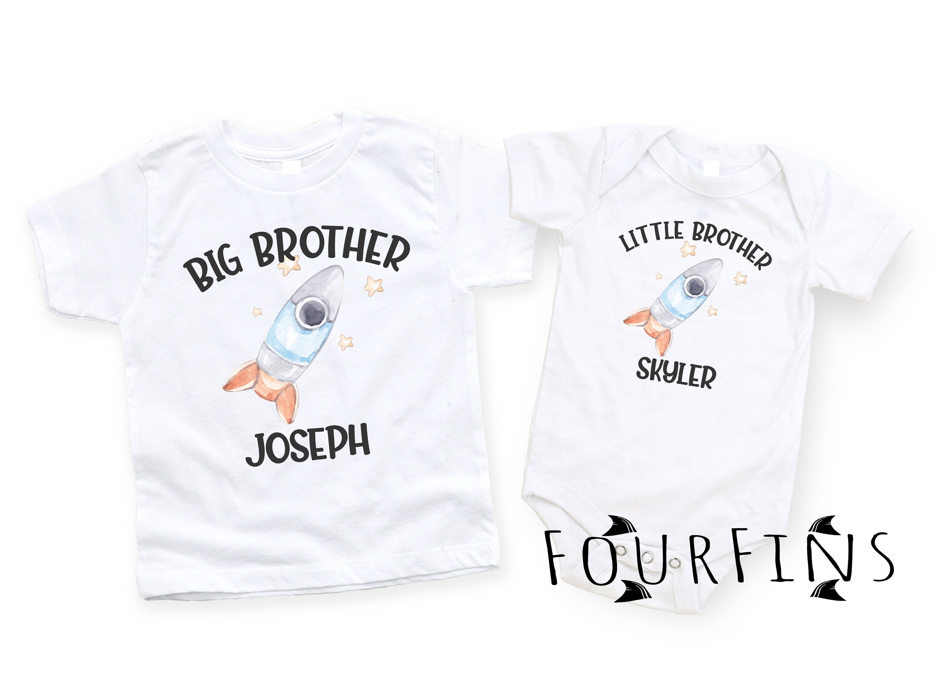 Matching Sibling Outfits With Names Personalized Brother Shirts Big ...