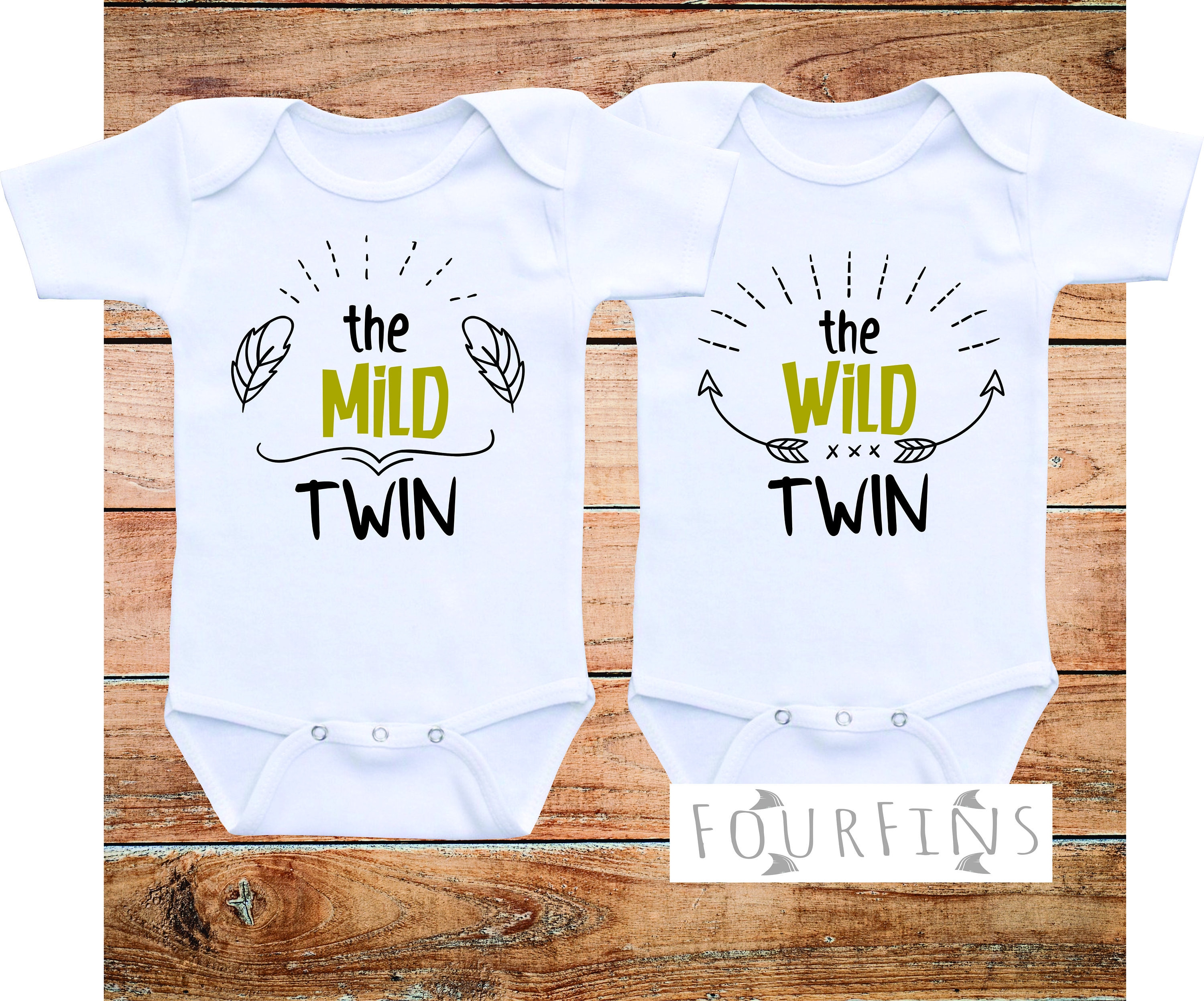 Matching Twin Onesies: 