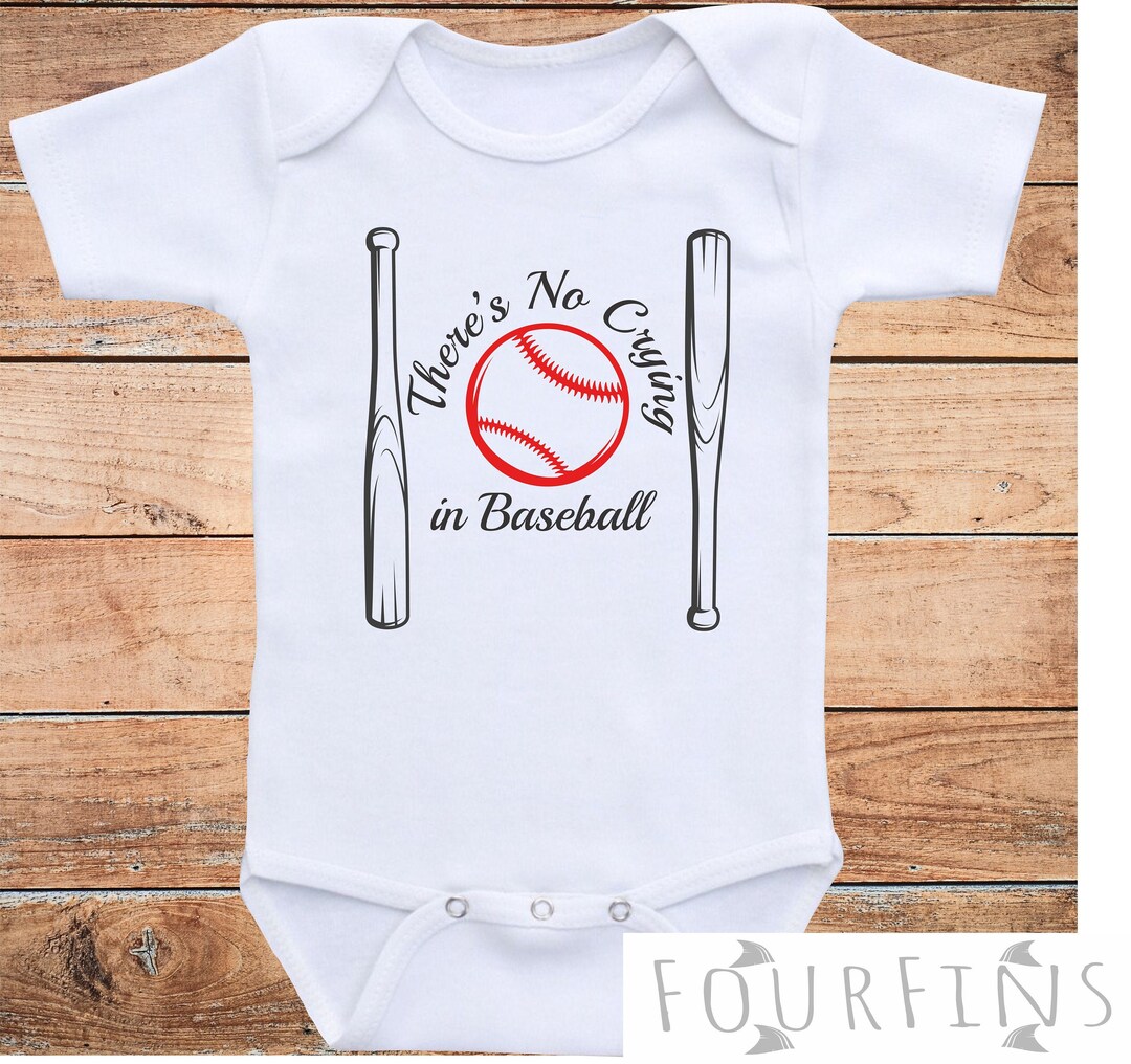 Baseball Sports Outfit Baseball Baby Onesie No Crying in Baseball ...