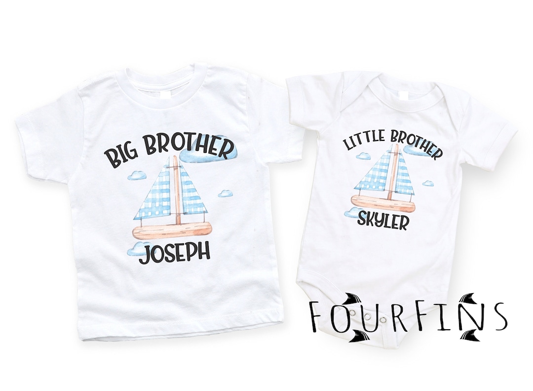 Sibling Matching Shirts With Names Personalized Big Brother Little ...
