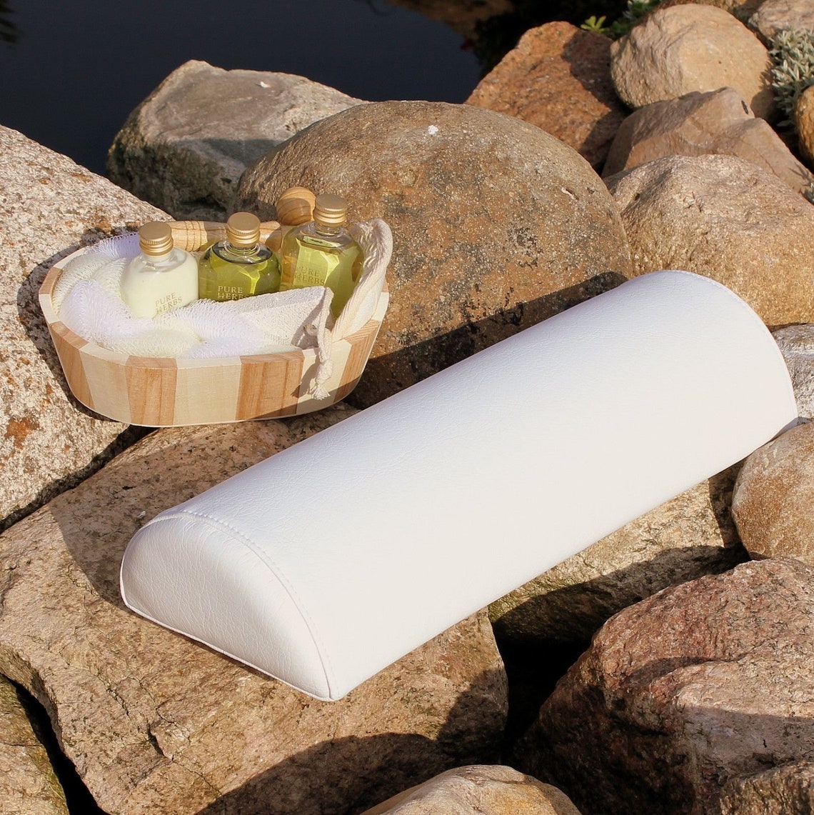 Synthetic Leather Bolster From 35 X 7,5 X 15 Cm, Half Storage Pad, Knee ...