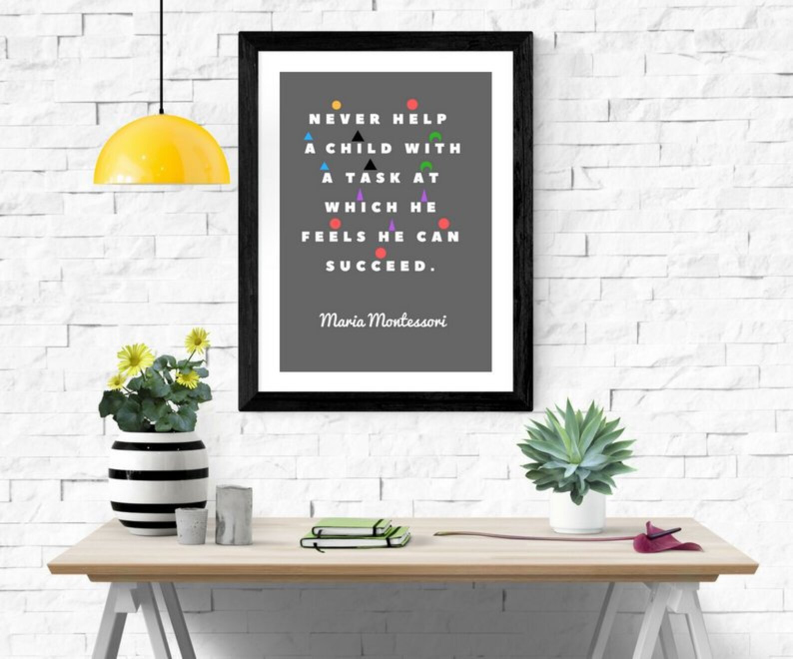 Montessori Printable Poster Wall Art Decoration Never Help A - Etsy
