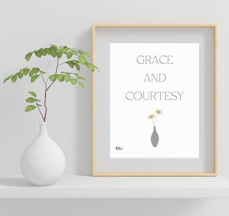 Montessori Quote Printable Poster Wall Art Decoration Grace and ...