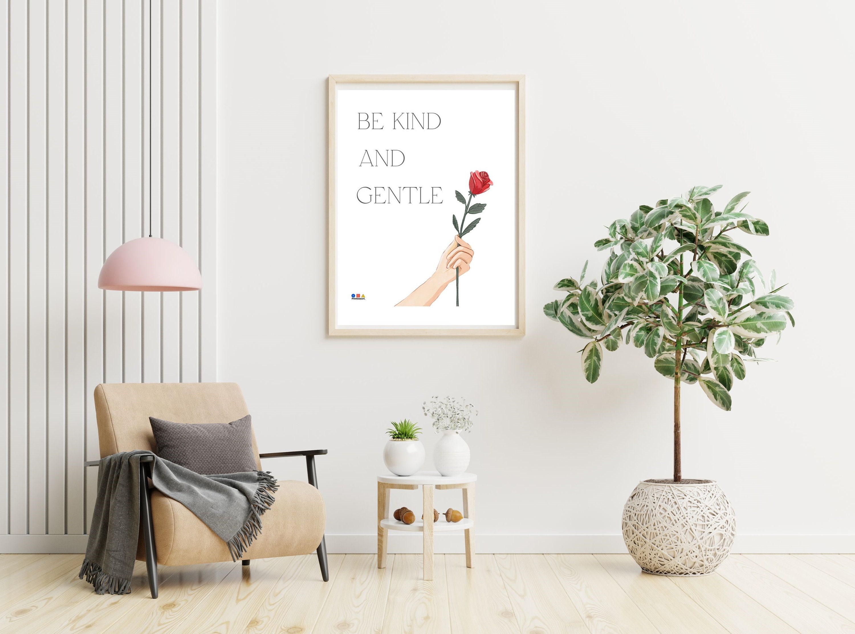 Motivational Quote Printable Poster Wall Art Decoration Be Kind and ...