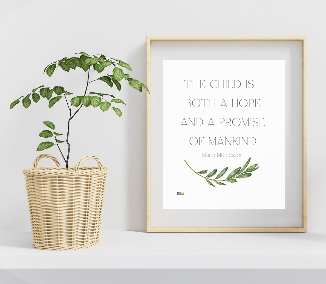 Montessori Quote Printable Poster Wall Art Decoration Print for ...