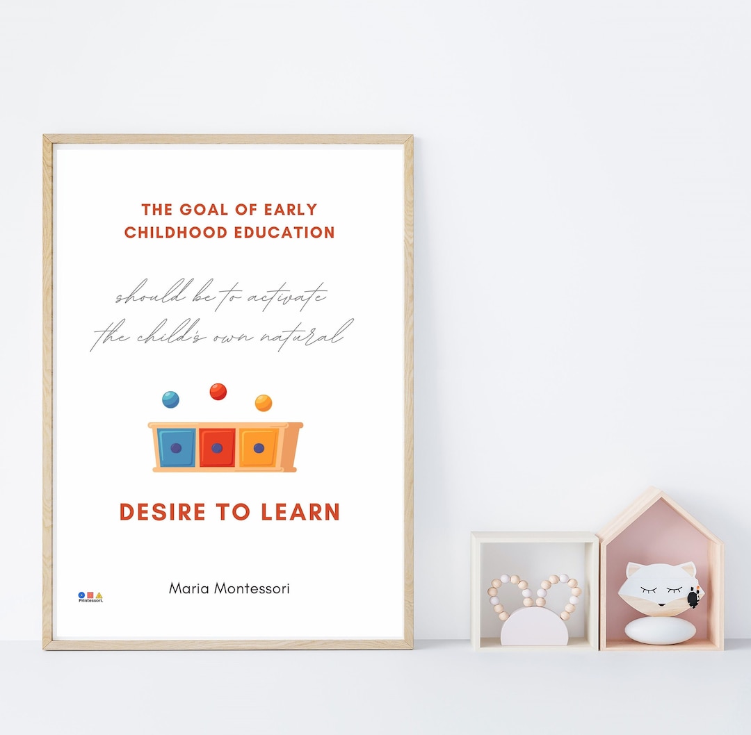 Montessori Quote Printable Poster Wall Art Decoration Print for ...