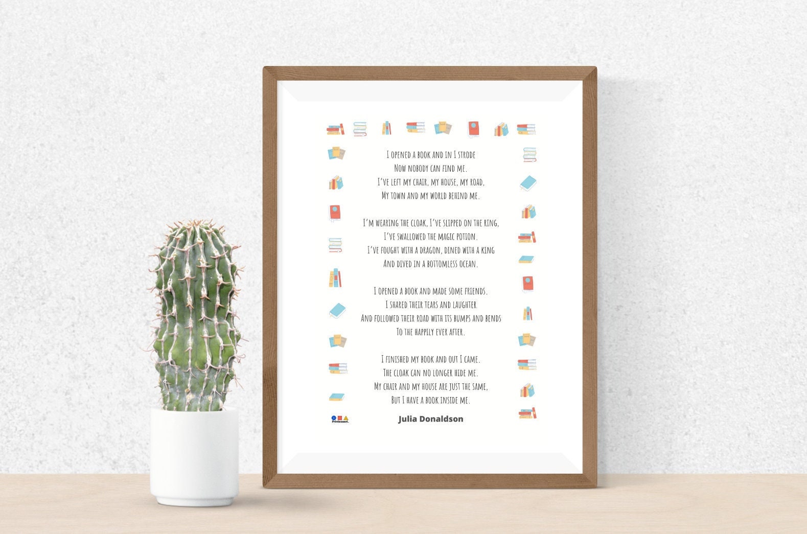 Julia Donaldson Poem Print: Children's Reading Corner Art (digital ...