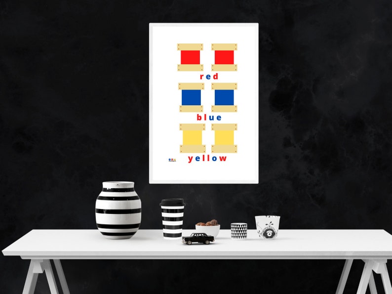 Montessori Printable Poster Wall Art Decoration Color Tablets Box 1 ...