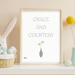 Montessori Quote Printable Poster Wall Art Decoration Grace and ...